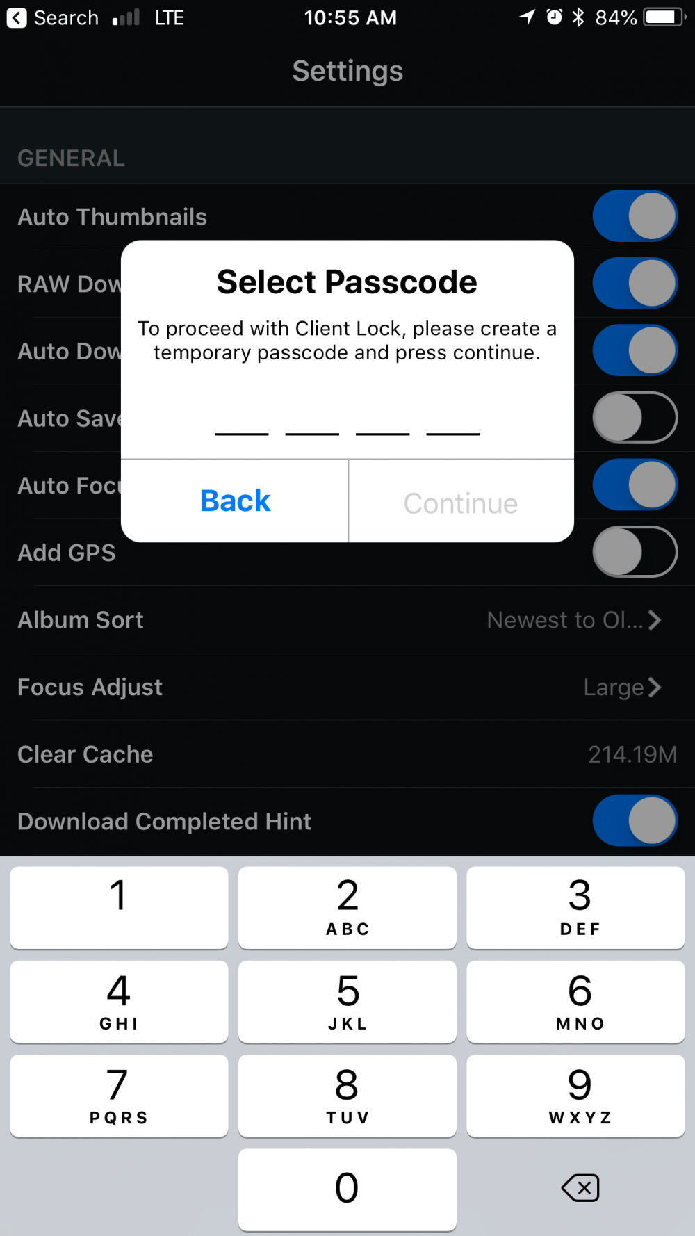 Setting up Client Lock Mode