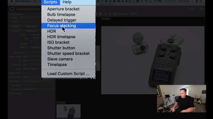 3.) Choose your Focal Length . Next, under Script Controls , choose ...