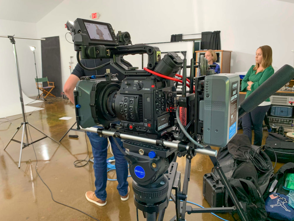 Typical “studio style” camera set up illustrating the use of D-Tap ...